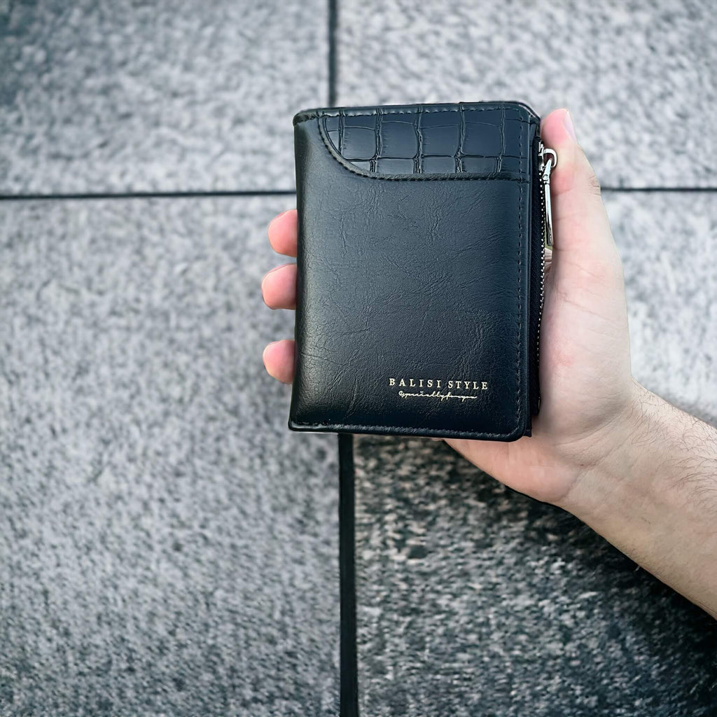 New Balisi Short Zipper Leather Wallet– HarshayStore.pk