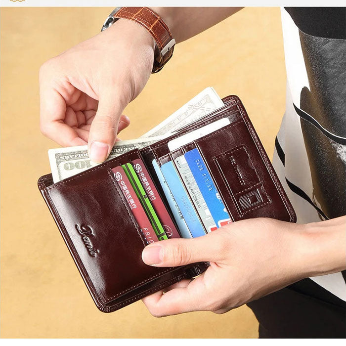 Original Buffalo Leather Trifold Wallet– HarshayStore.pk