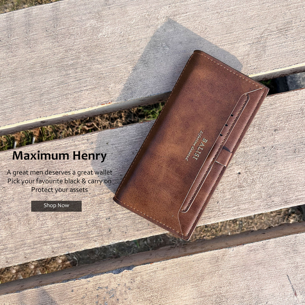 New Balisi Imported long Leather Wallet– HarshayStore.pk